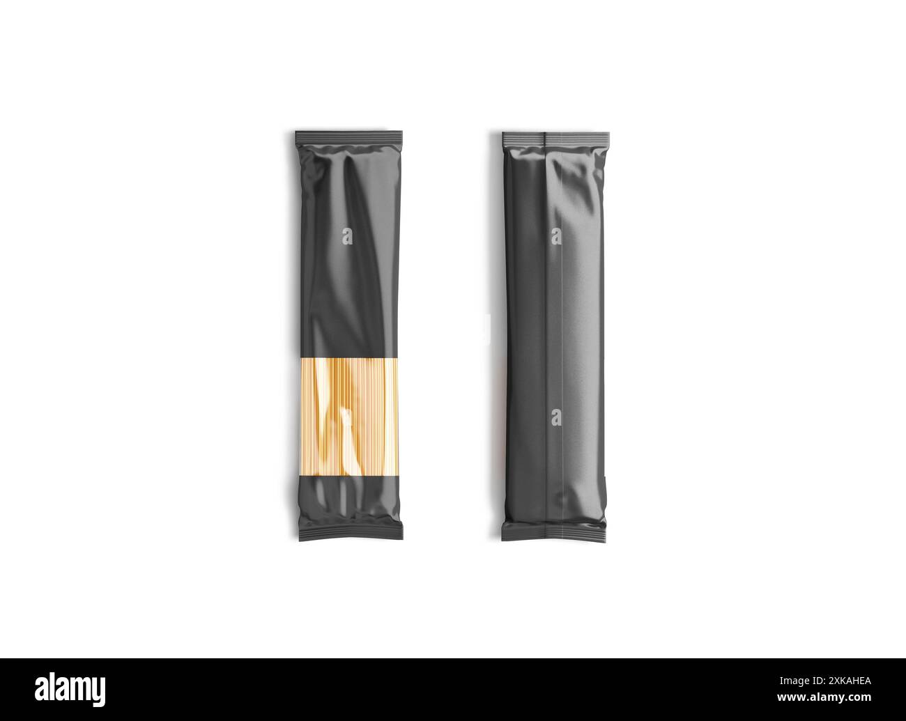 Blank black paper transparent pack with spaghetti pasta mockup ...
