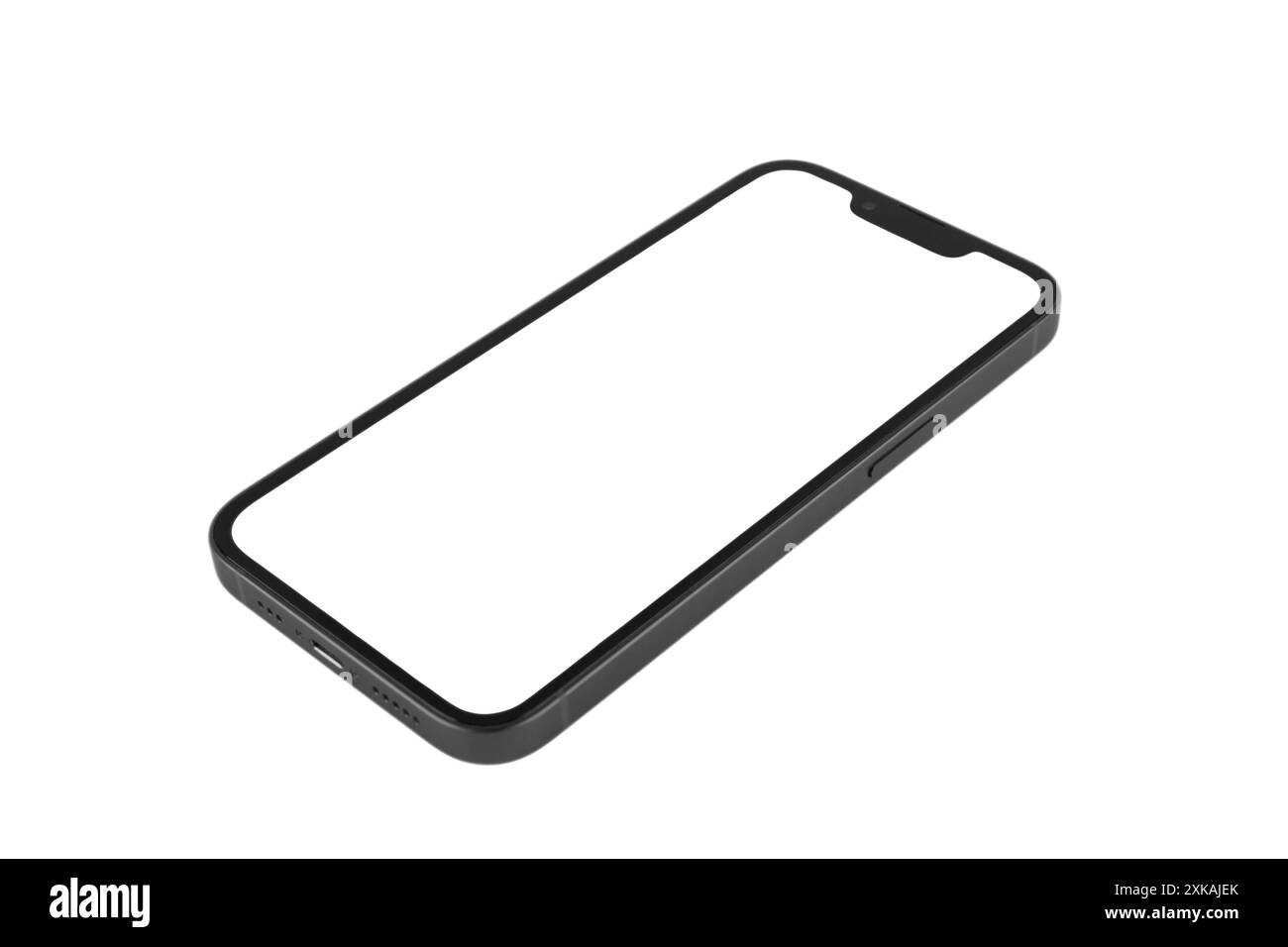 Blank white mock up touch screen Black and White Stock Photos & Images ...