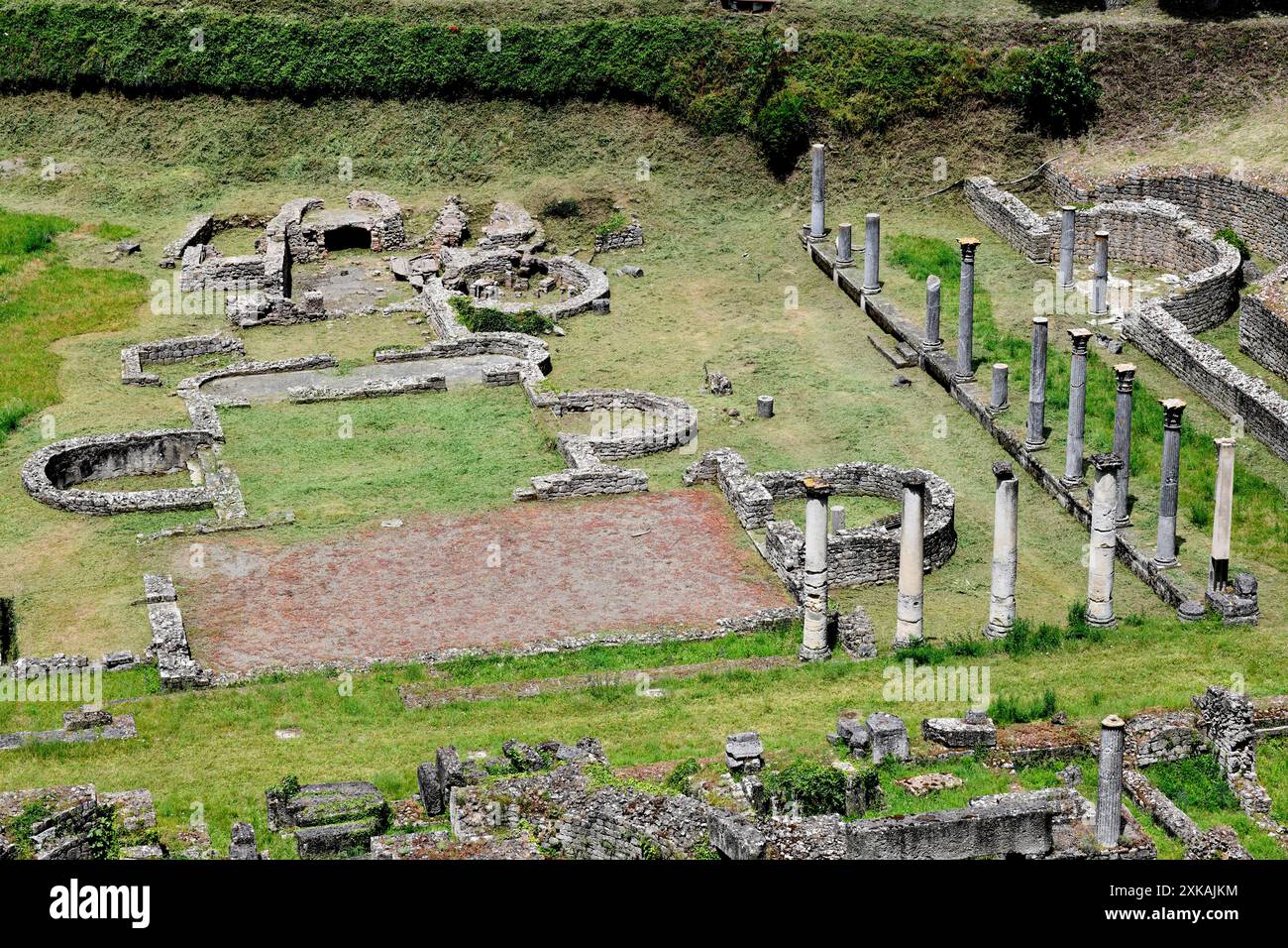 Roman Theatre amphitheater and Etruscan Acropolis of Volterra in ...