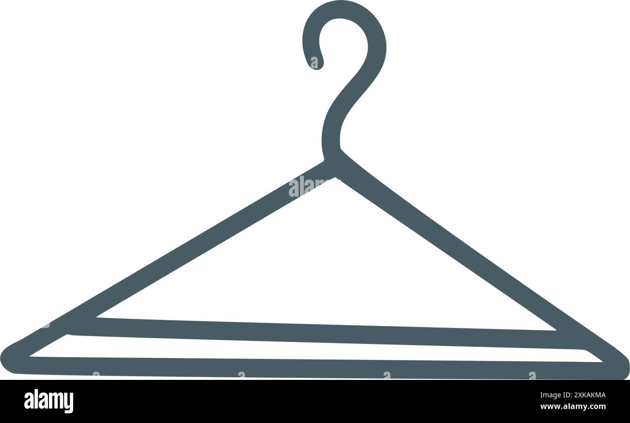 Clothes hanger simple doodle sketch style illustration Stock Vector ...