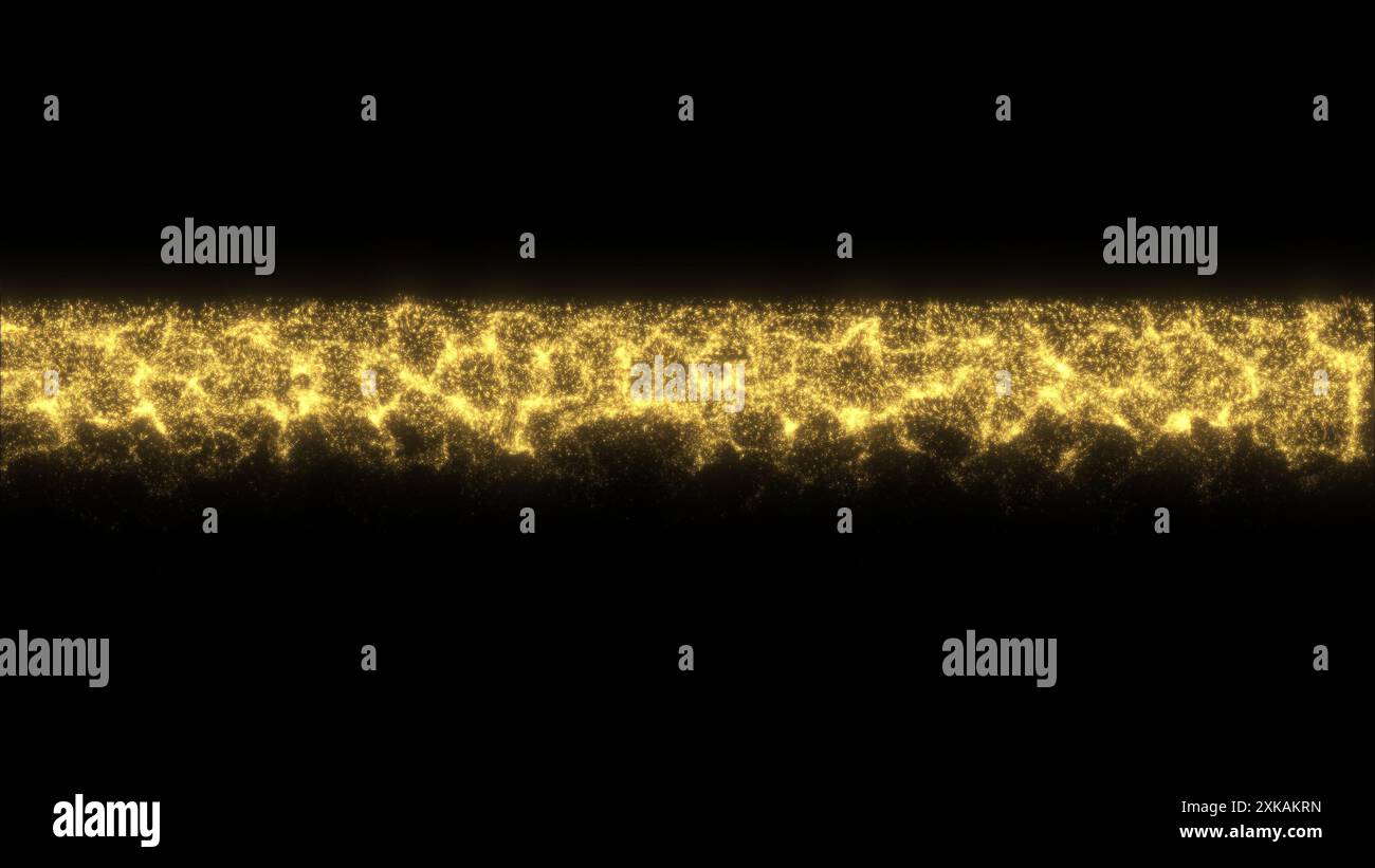 Abstract Golden Flowing Particles Line Stock Photo - Alamy