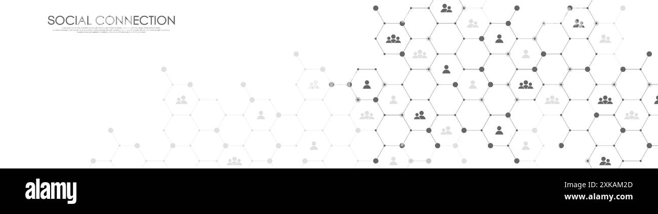 Social network communication concept. Global network connection ...