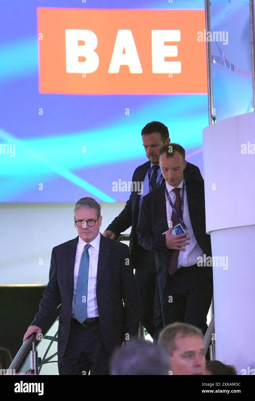 Prime Minister Sir Keir Starmer during a visit to the BAE Systems area ...