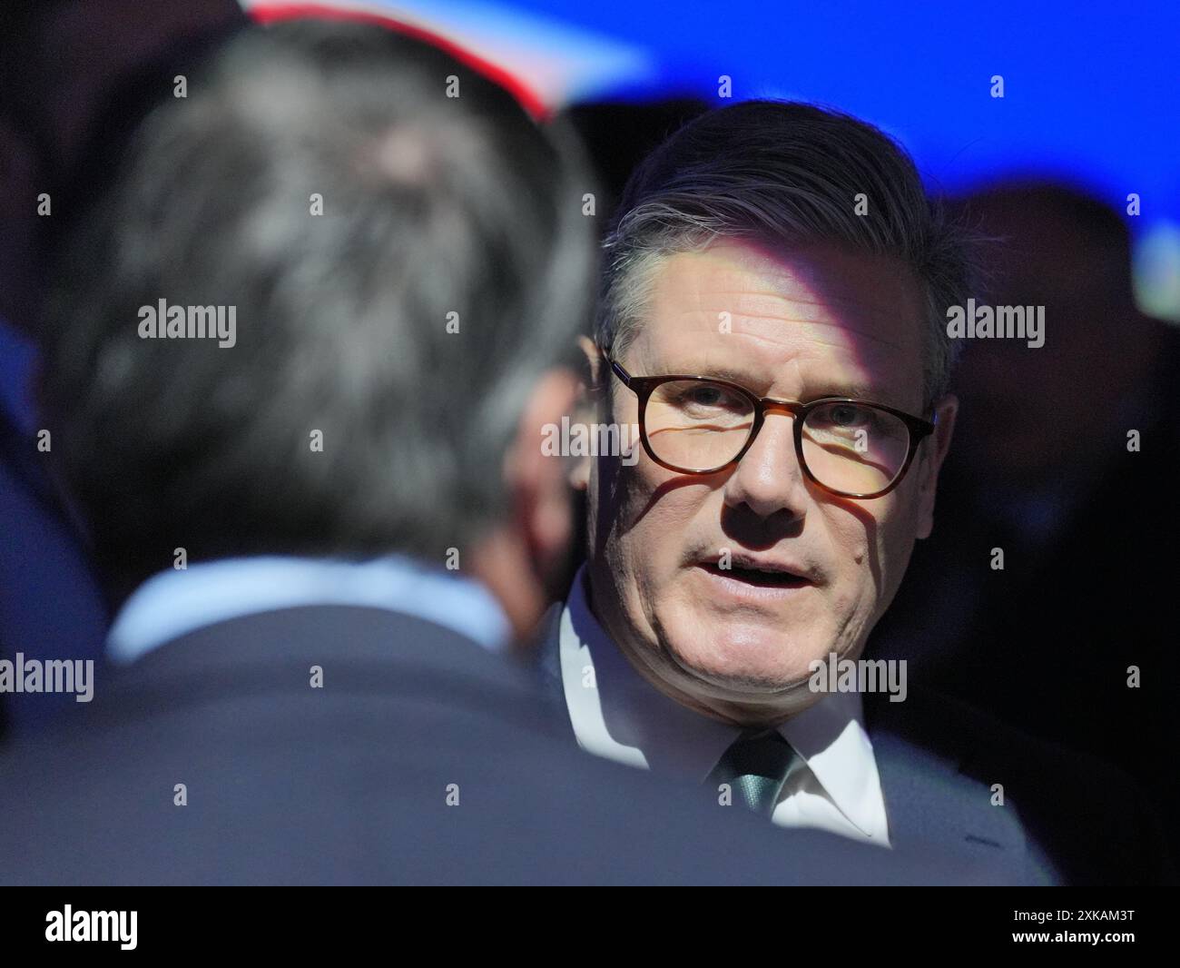 Prime Minister Sir Keir Starmer during a visit to the BAE Systems area ...