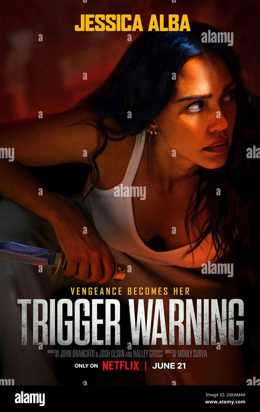 Trigger Warning (2024) directed by Mouly Surya and starring Jessica Alba, Mark Webber and ...
