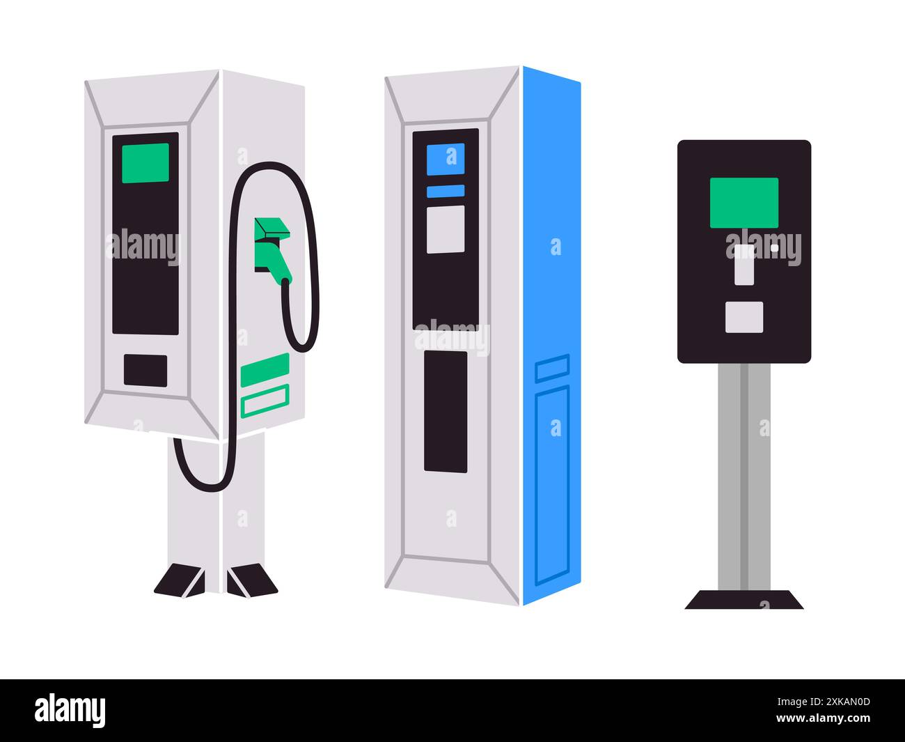 EV electric standing charger box station power supply white charger box ...