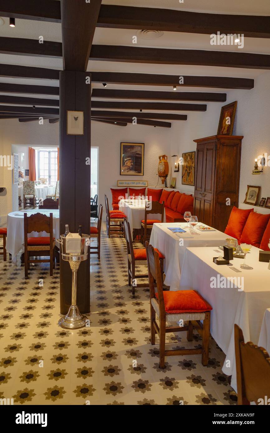 Roses, Spain - 20 July, 2024: Dining room at the El Bulli 1846 ...