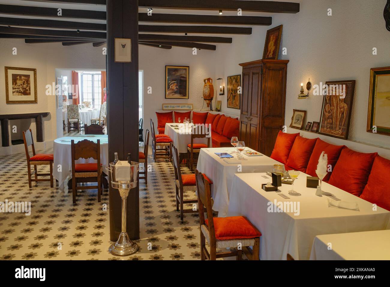 Roses, Spain - 20 July, 2024: Dining room at the El Bulli 1846 ...