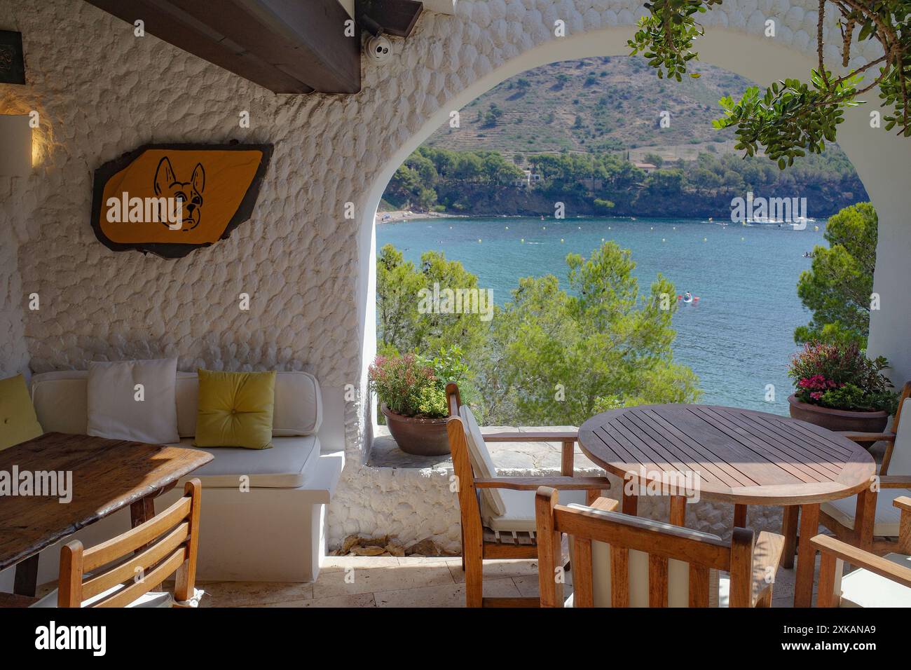 Roses, Spain - 20 July, 2024: Tables on the terrace at El Bulli ...