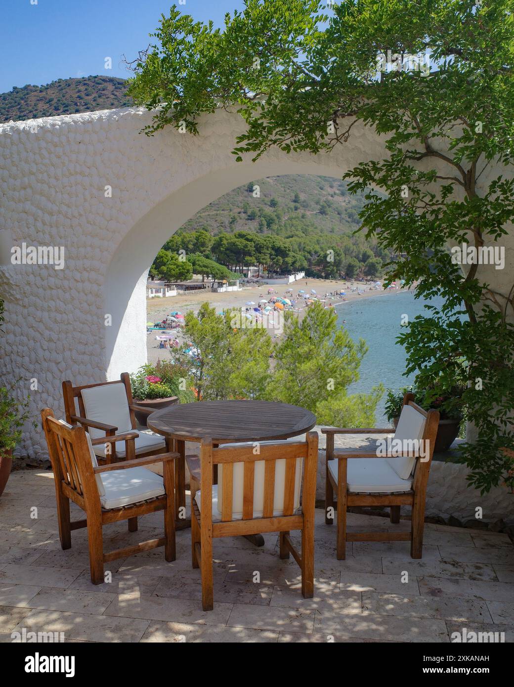 Roses, Spain - 20 July, 2024: Tables on the terrace at El Bulli ...