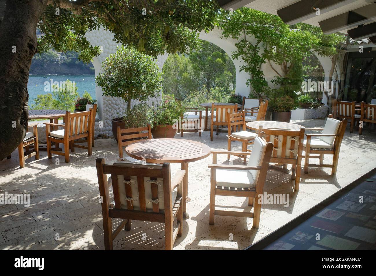 Roses, Spain - 20 July, 2024: Tables on the terrace at El Bulli ...
