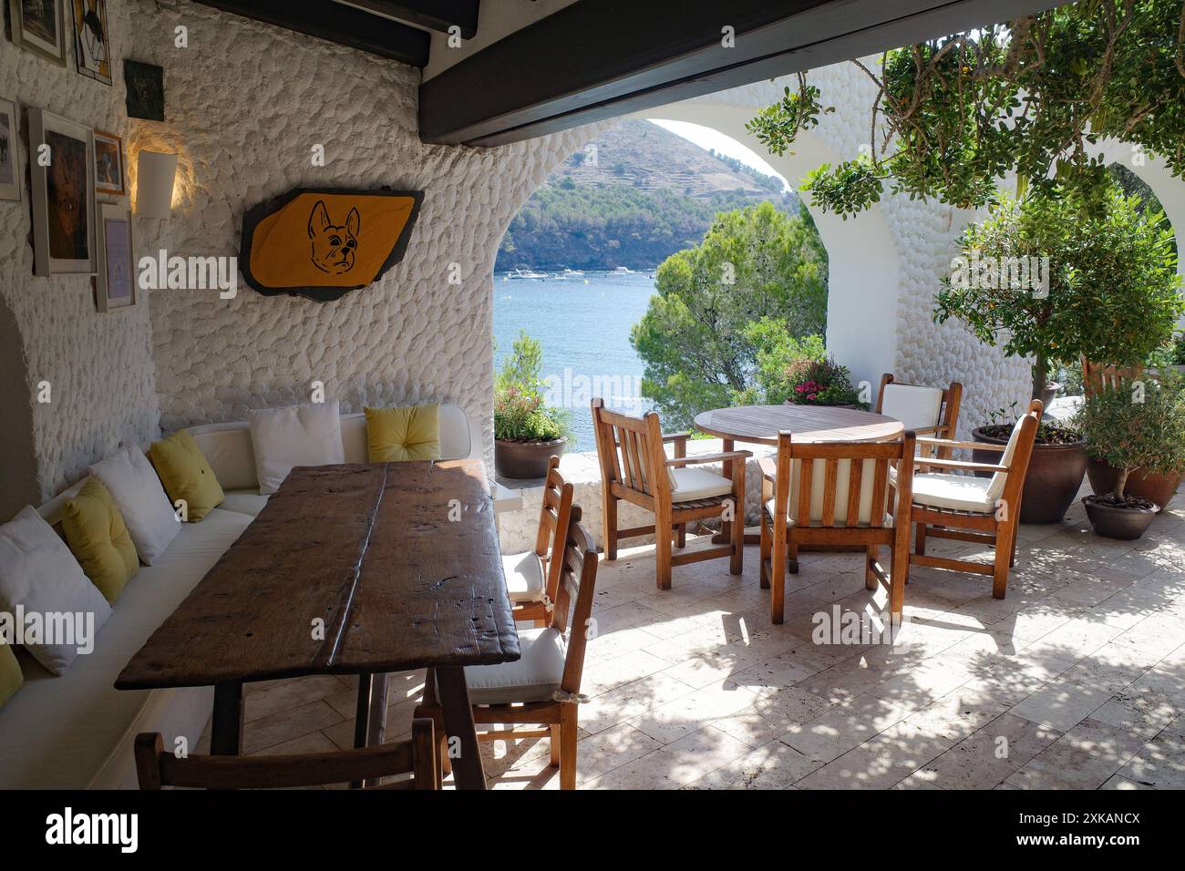 Roses, Spain - 20 July, 2024: Tables on the terrace at El Bulli ...