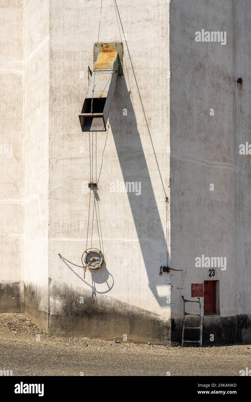 Grain Elevator Chute, Mansfield, Douglas County, Washington Stock Photo ...