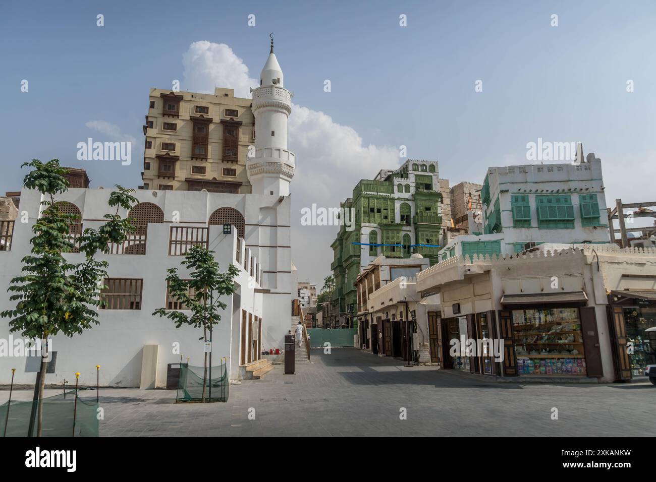 The market streets at Al-Balad (historic Jeddah), a popular touristic ...