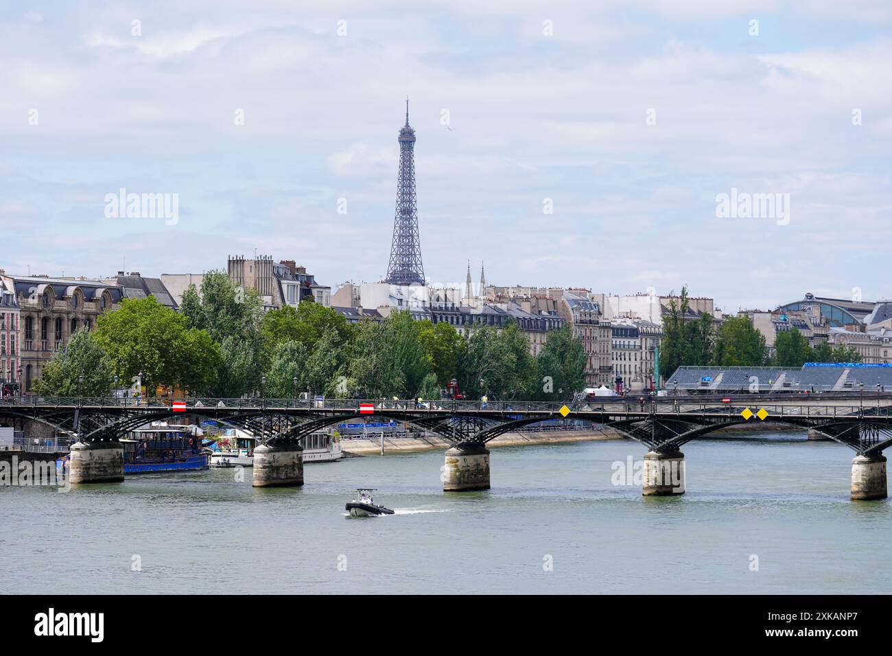 A general view of seating along the River Seine, Paris. The Opening ...