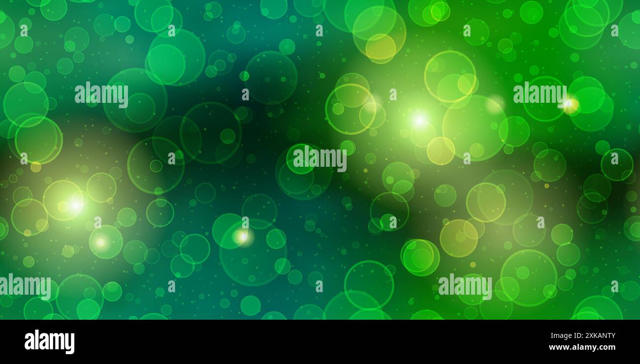 Luxury sparkle green royal gradient seamless bg with bubble pattern ...
