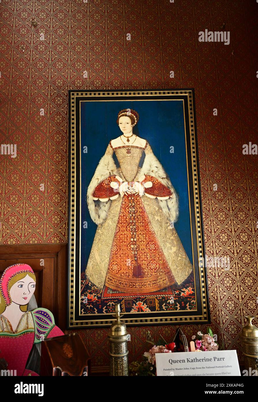 Sudeley castle, Portrait of Queen Katherine Parr, Cotswolds, England ...