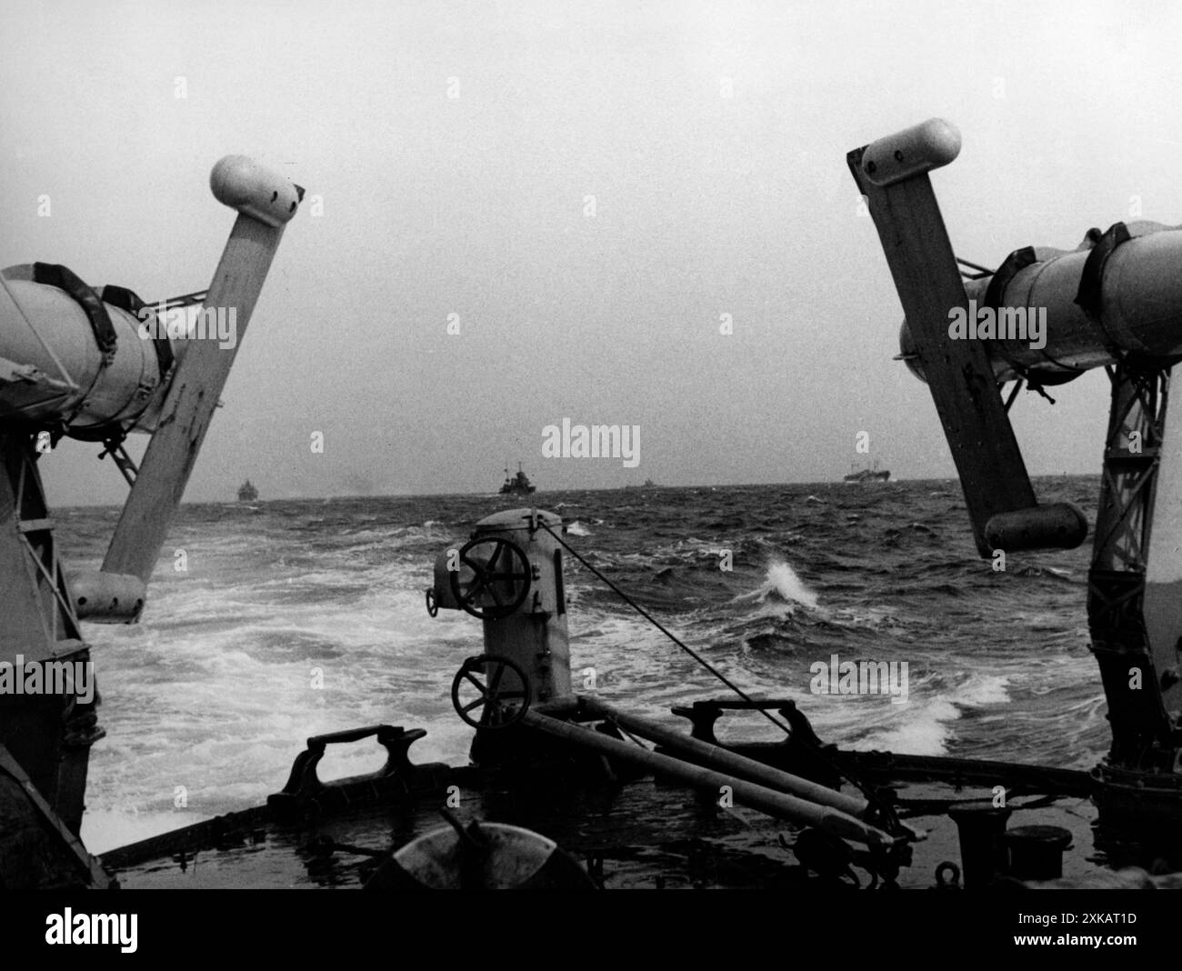 A minesweeper rides in a convoy. Otters (clearing otters), common ...