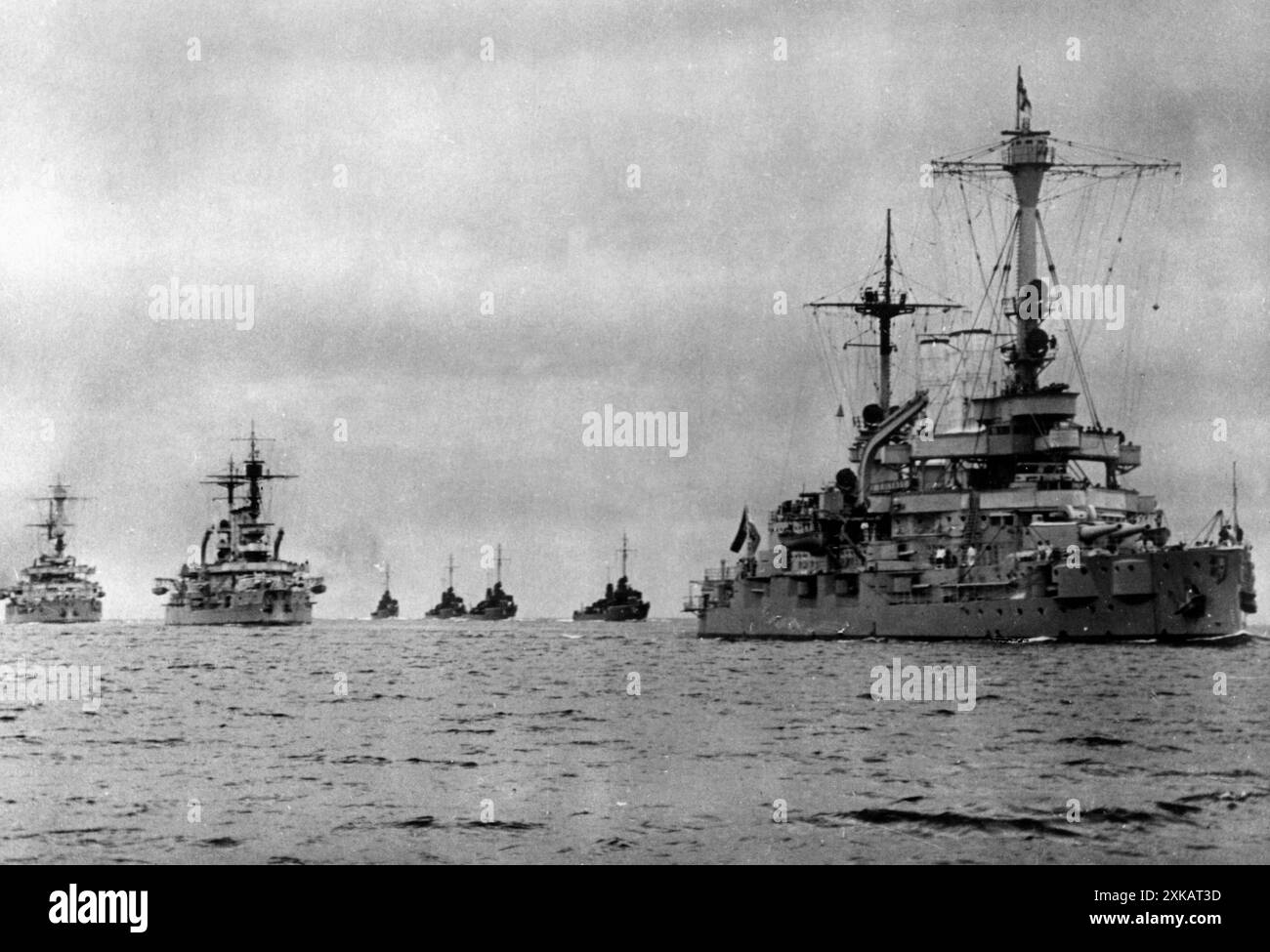 The German liner Schleswig-Holstein followed by Schlesien, Hessen and ...