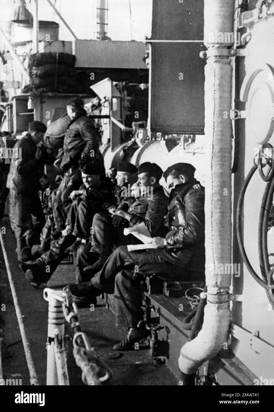 On board a fishing boat Black and White Stock Photos & Images - Alamy