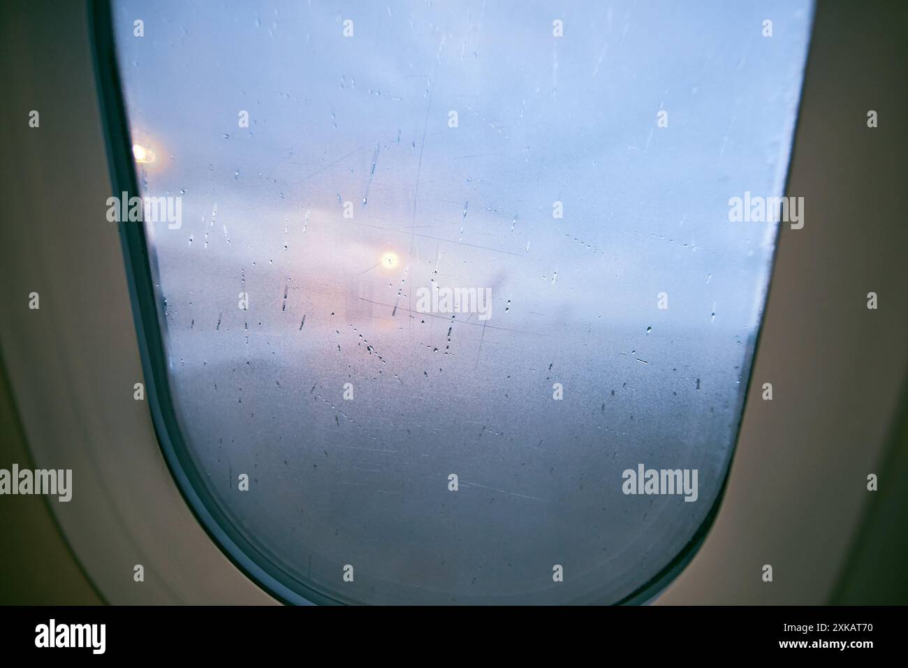 View of plane's cabin windows seat with beautiful scenic view Stock ...