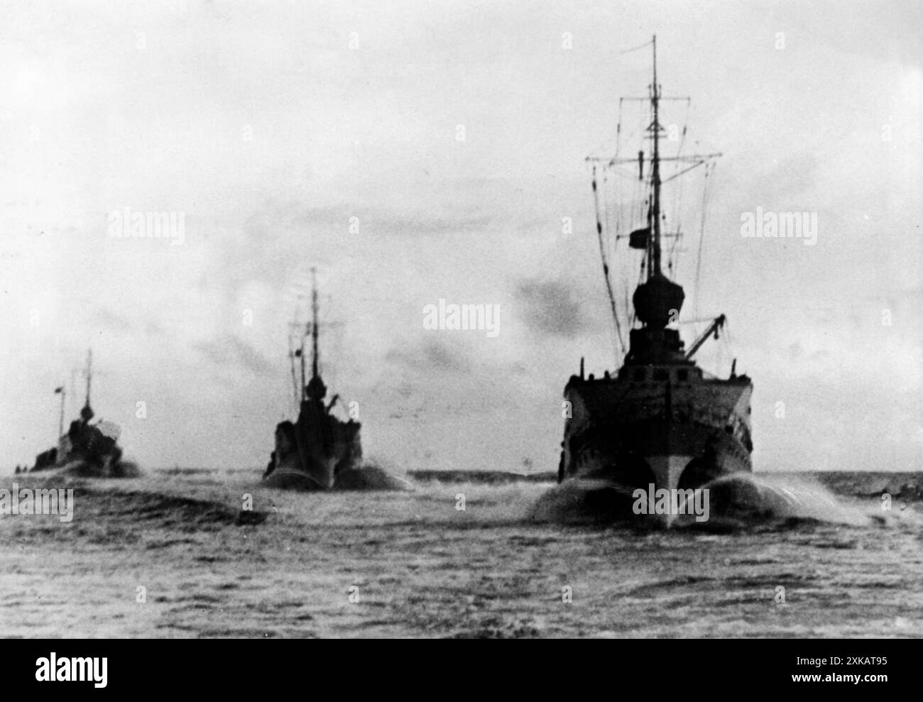 German torpedo boats at sea. Undated photograph. [automated translation ...
