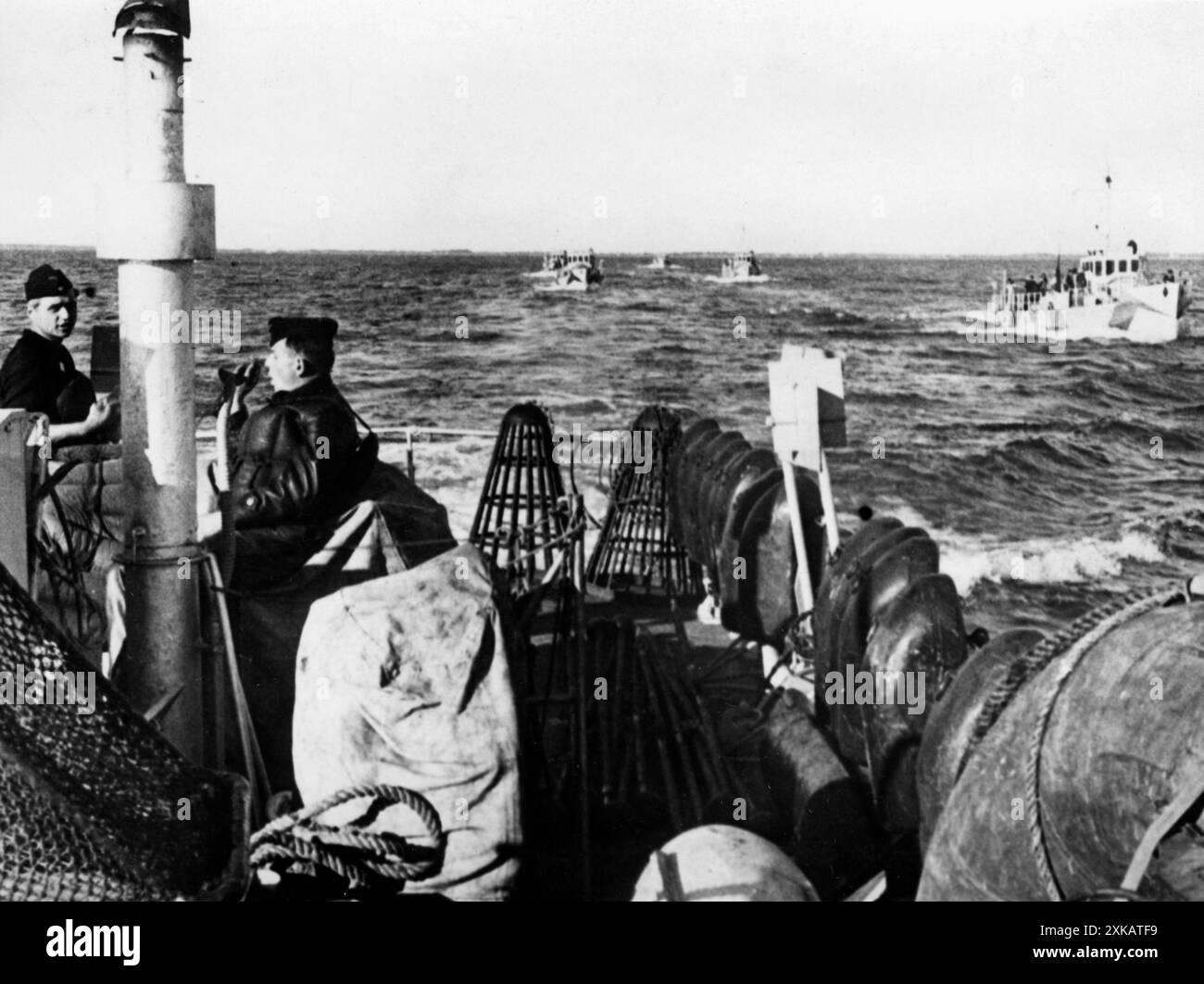 German minesweepers on a mission in the Baltic Sea. Photo: Richter ...