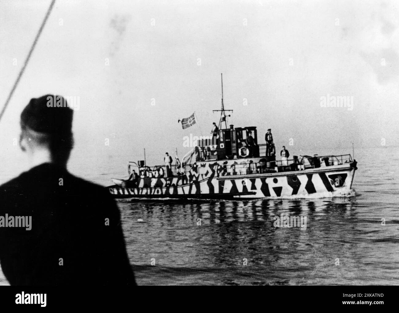 German minesweeper at sea. Photo: Böltz [automated translation] Stock ...