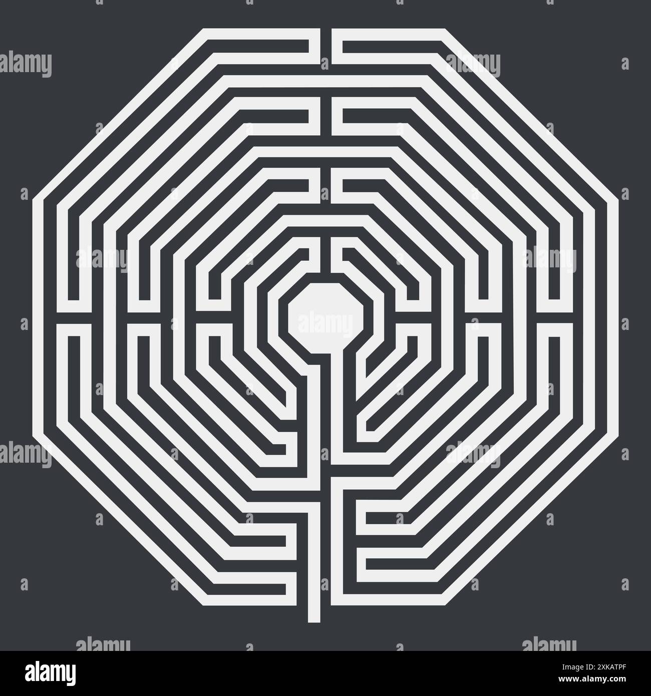 Labyrinth Cathedral of Amiens - France Illustration Vector - Symbolism ...