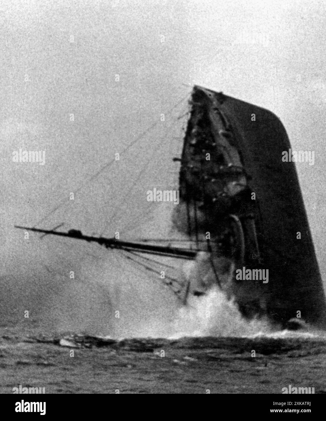 Sinking British auxiliary cruiser. [automated translation] Stock Photo ...