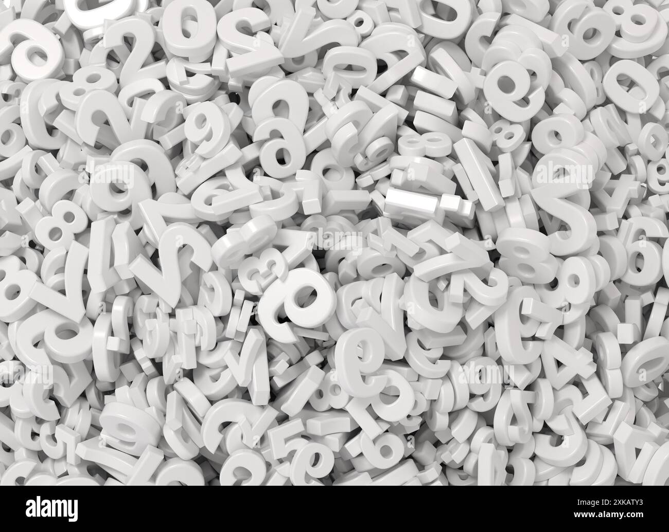 Abstract White Numbers Stock Photo - Alamy