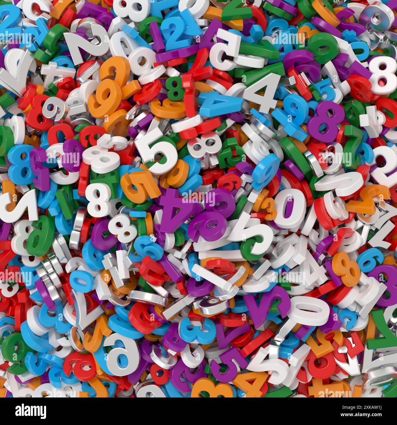 Colorful Number Chaos Stock Photo - Alamy