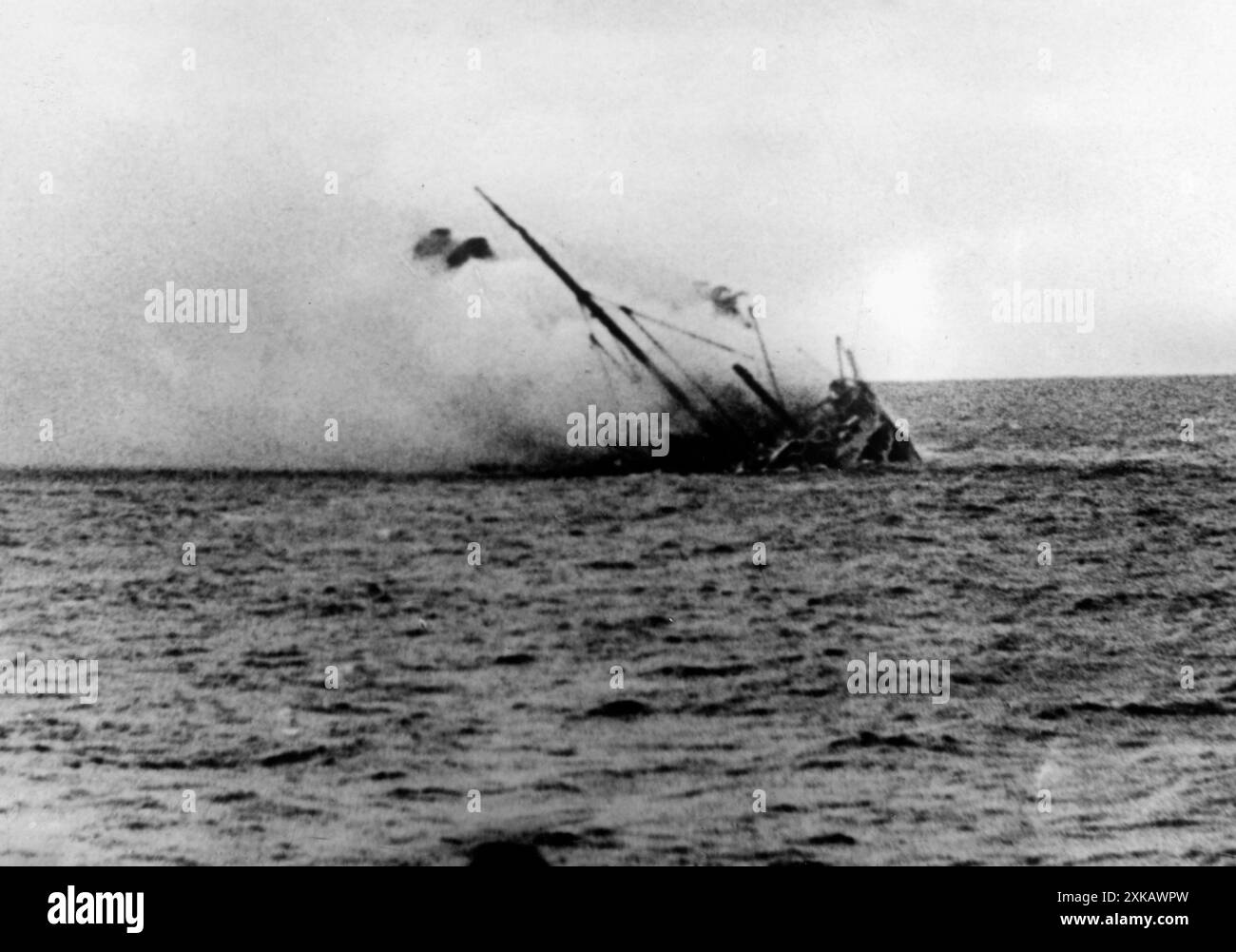 A British auxiliary cruiser sunk by fire from German surface units ...