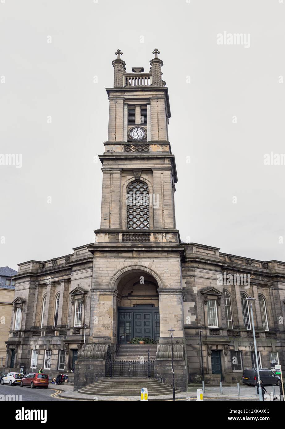 Edinburgh, Scotland - Jan 16, 2024 - A vertical shot of the St Stephen ...