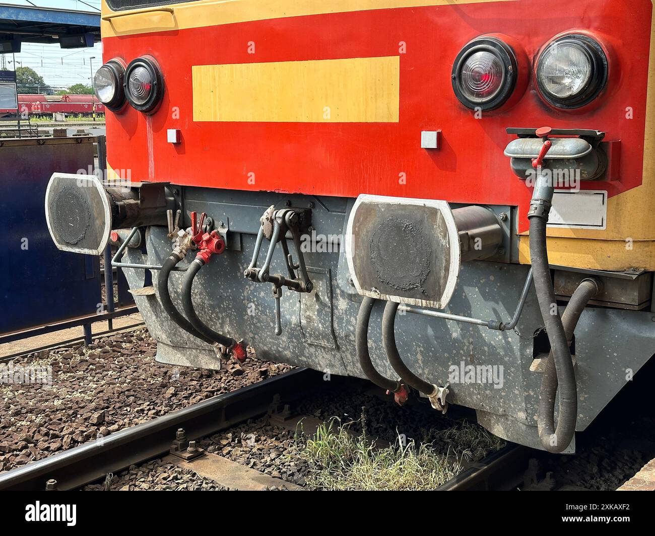 Front side of a train engine Stock Photo - Alamy