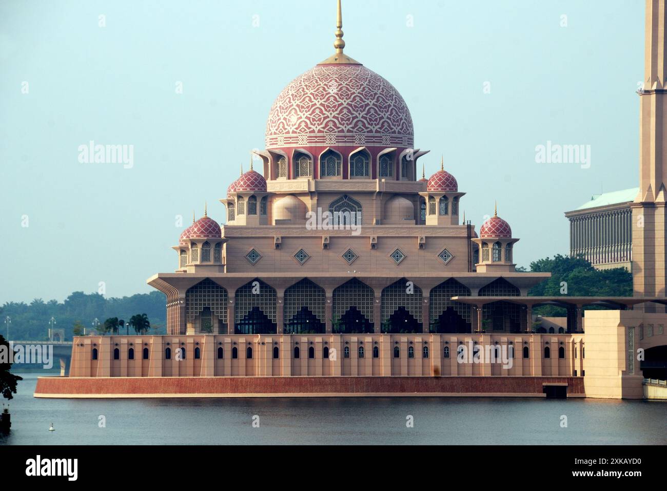 Partial view of The Putra Mosque, is the principal mosque of Putrajaya ...