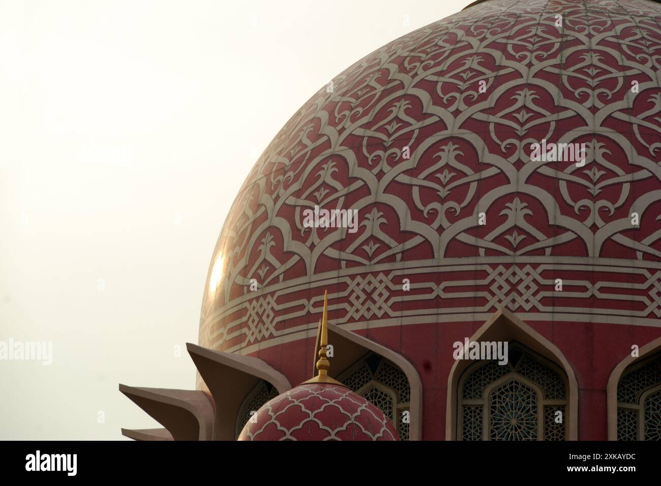 Partial view of The Putra Mosque, is the principal mosque of Putrajaya ...