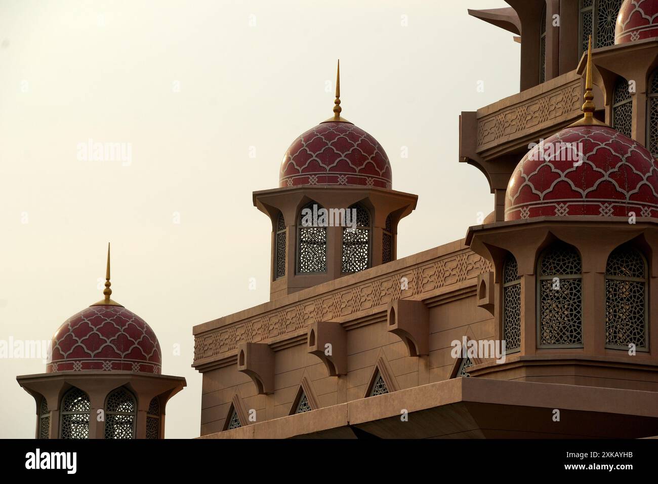 Partial view of The Putra Mosque, is the principal mosque of Putrajaya ...