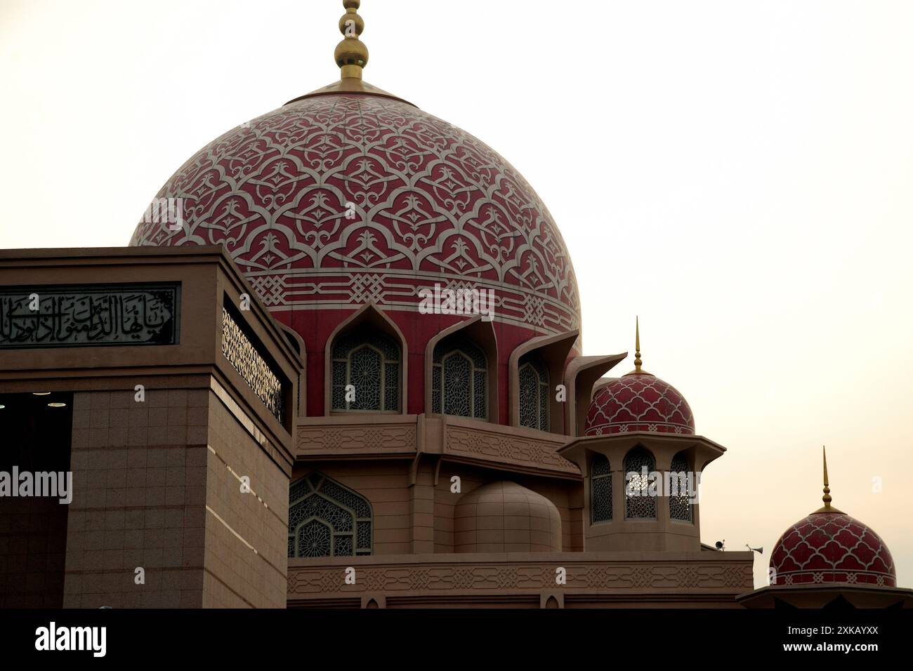 Partial view of The Putra Mosque, is the principal mosque of Putrajaya ...