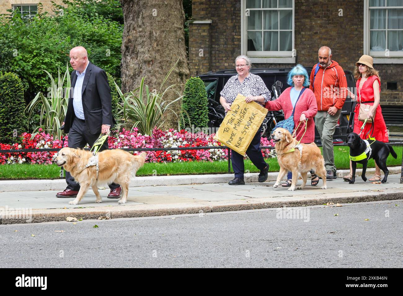 London, 22st July 2024. MP Steve Darling with guide dog Jennie at the ...