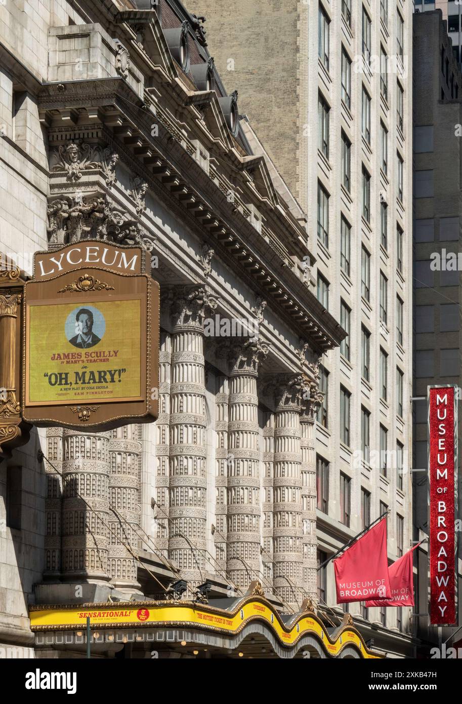 Lyceum Theatre with "Oh, Mary" Marquee, 149 West 45th Street, New York City, USA 2024 Stock ...
