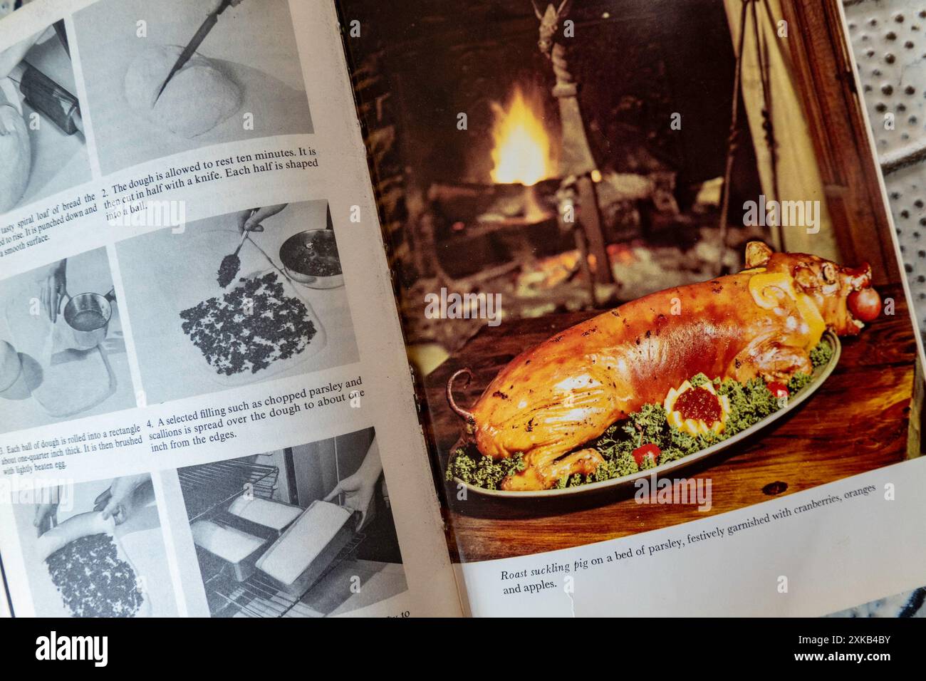 Vintage 1961 New York Times Cookbook on a Home Kitchen Counter, USA ...