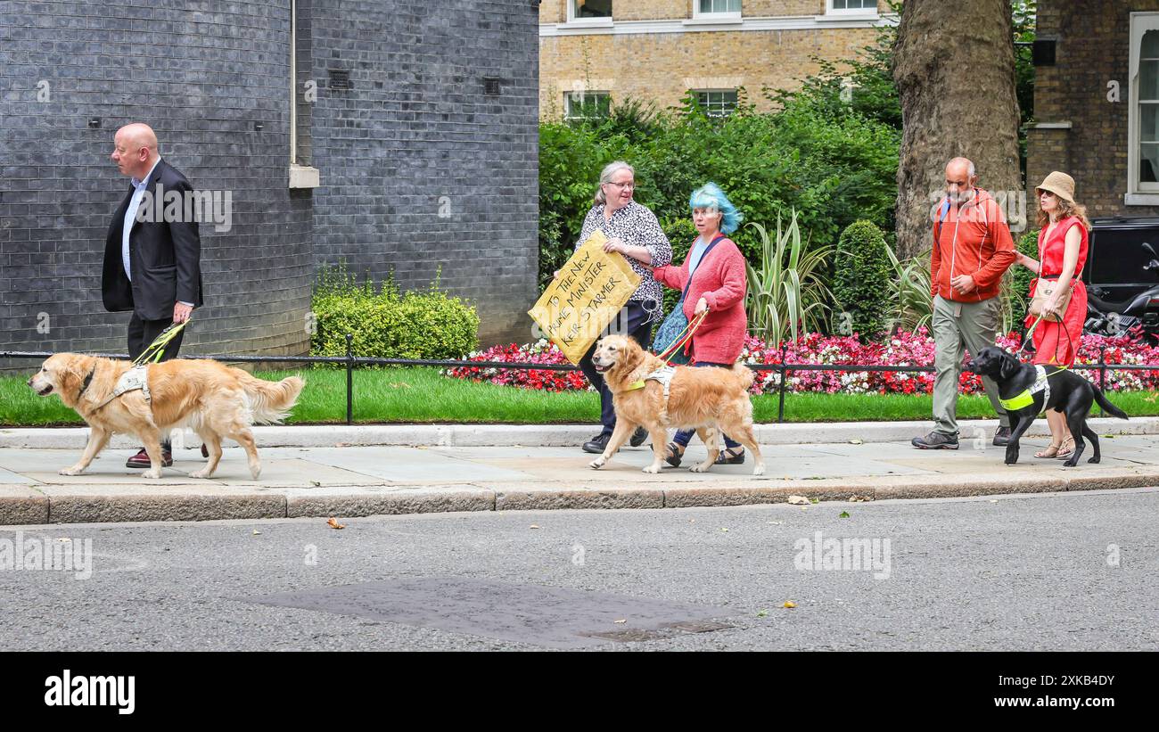 London, 22st July 2024. MP Steve Darling with guide dog Jennie at the ...