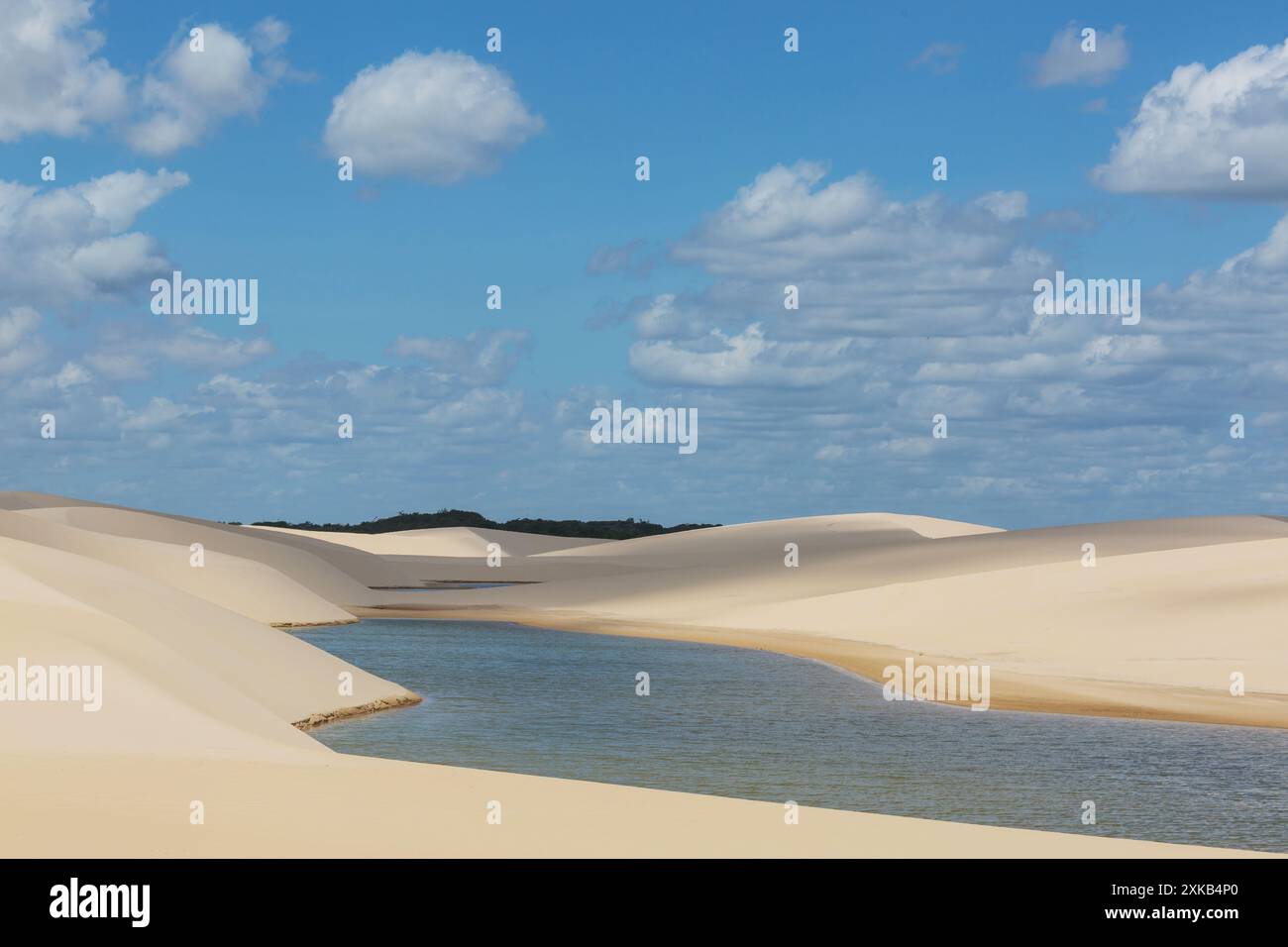 Lagoons in the desert of Lencois Maranhenses National Park, Brazil ...