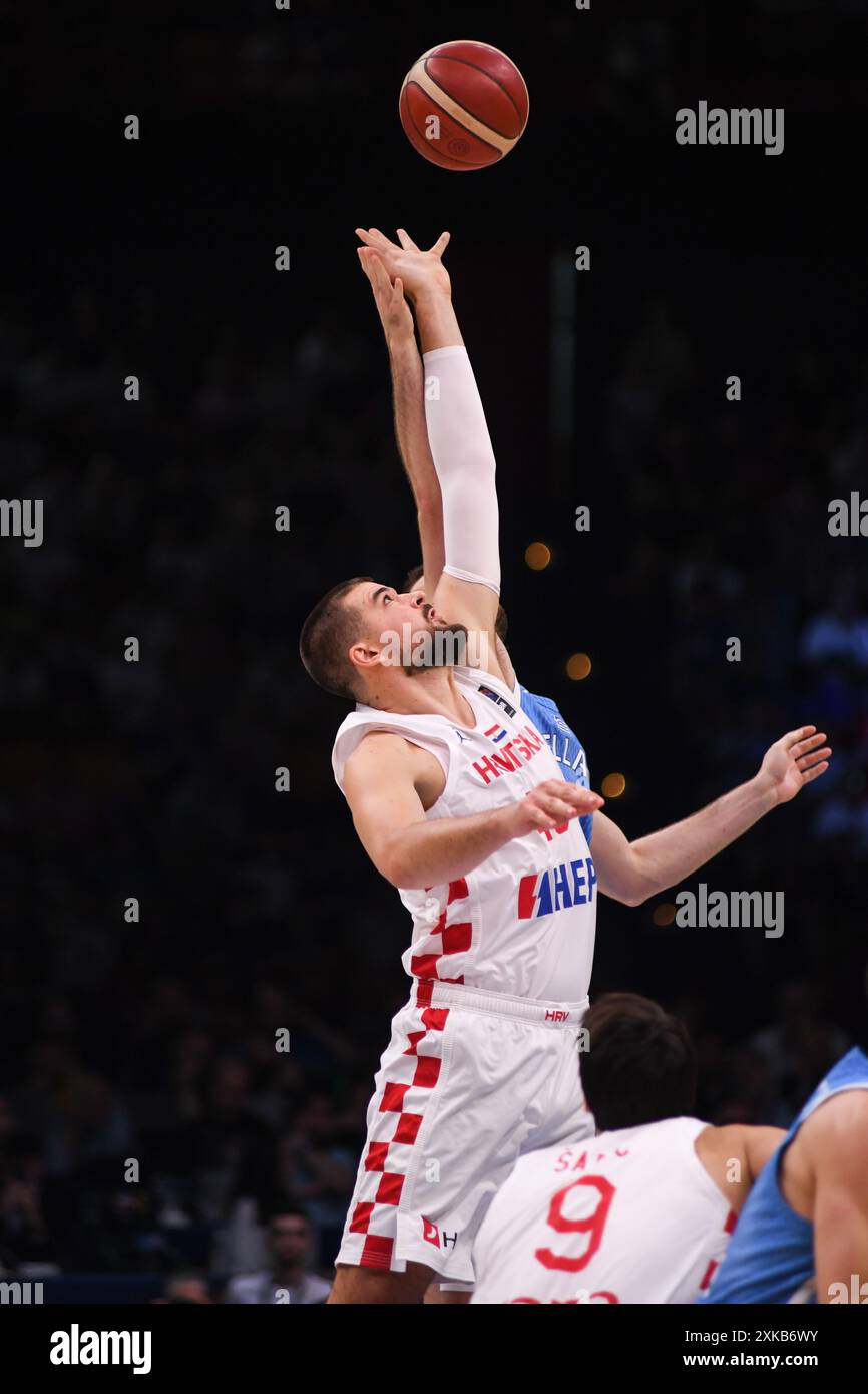 Ivica Zubac (Croatia). FIBA Olympic Qualifying Tournament. Piraeus 2024 ...