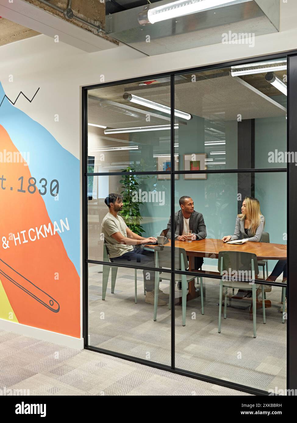 Meeting space with glazing. The Hickman, London, United Kingdom ...