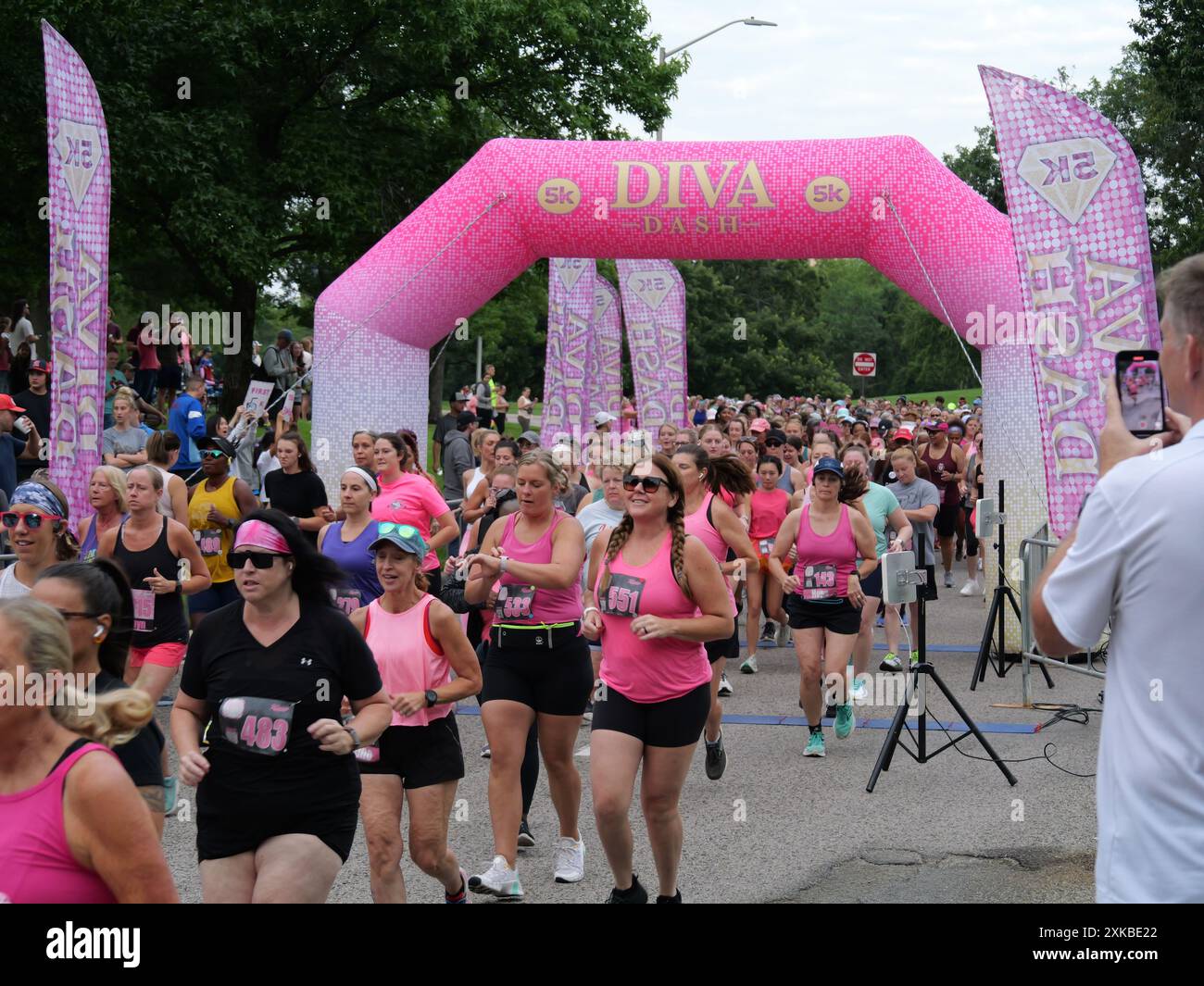 Overland Park, Kansas - July 21, 2024: Diva Dash 5k and 10k at ...