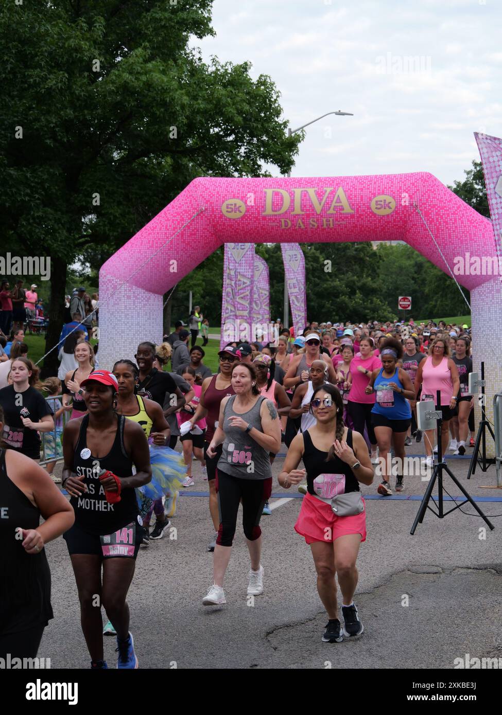 Overland Park, Kansas - July 21, 2024: Diva Dash 5k and 10k at ...