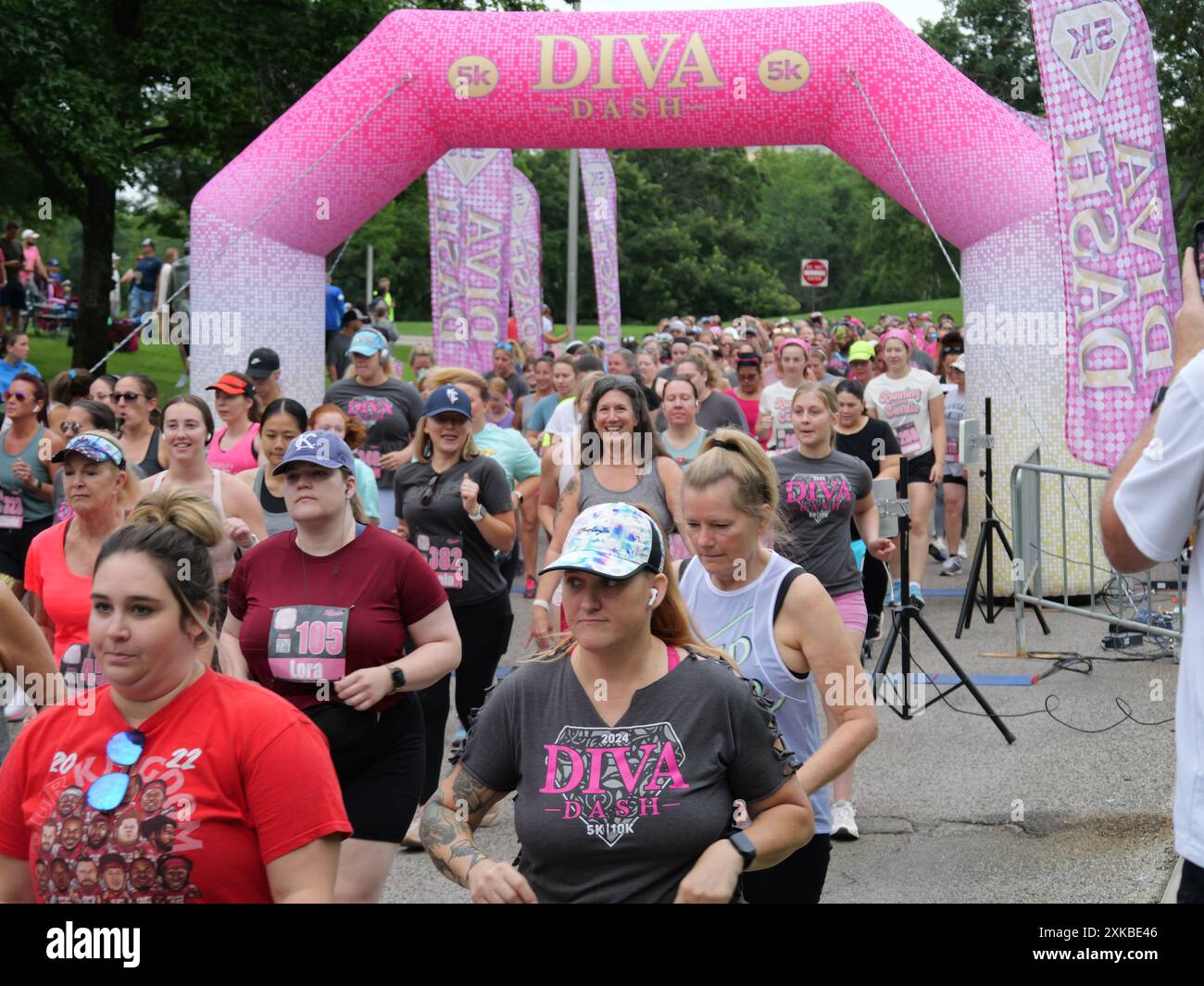 Overland Park, Kansas - July 21, 2024: Diva Dash 5k and 10k at ...