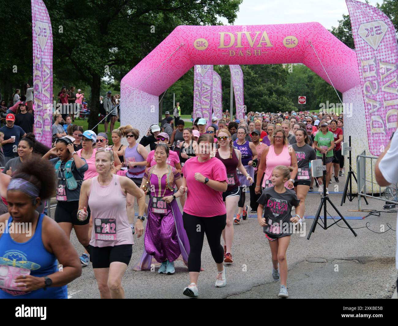 Overland Park, Kansas - July 21, 2024: Diva Dash 5k and 10k at ...